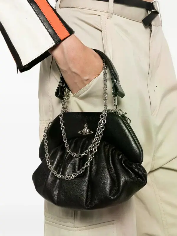VIVIENNE WESTWOOD Orb-plaque Ruched Tote Bag