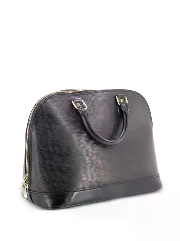 LOUIS VUITTON Alma Handbag Epi Leather Pm Satchel - Black