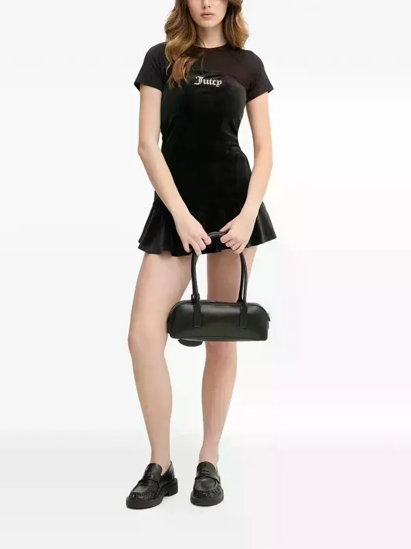 Juicy Couture Rhinestone-logo Ruffled Mini Dress