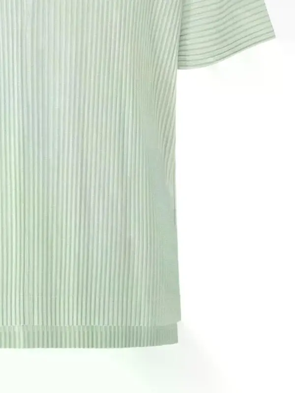 Issey Miyake Monthly Colors June Plissé-effect Polo Shirt - Green