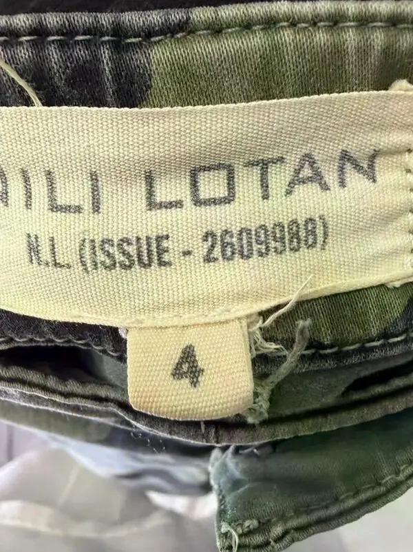 NILI LOTAN Camouflage Cotton Cargo Pants
