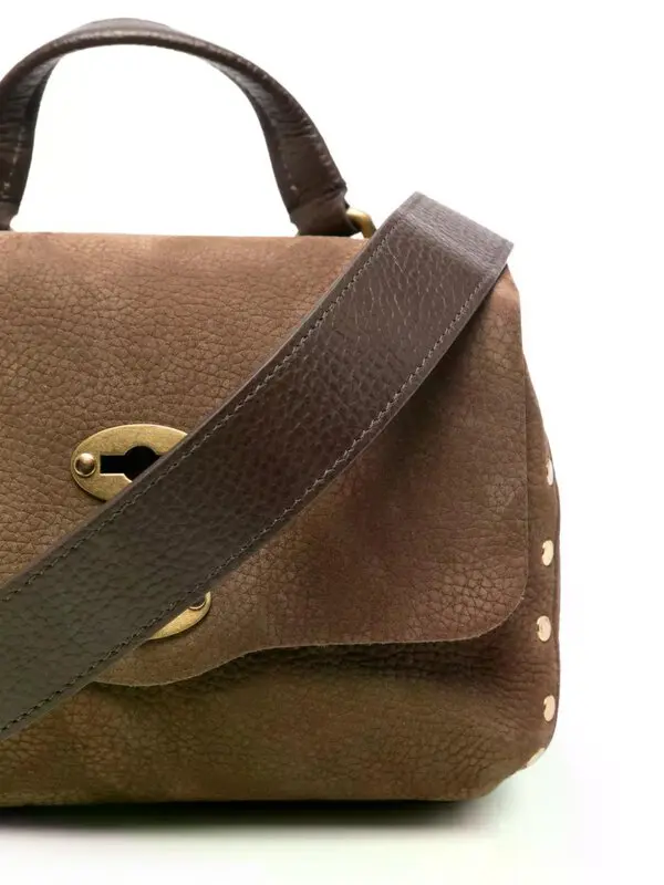 ZANELLATO Postina Studded Pebbled-leather Tote Bag - Brown