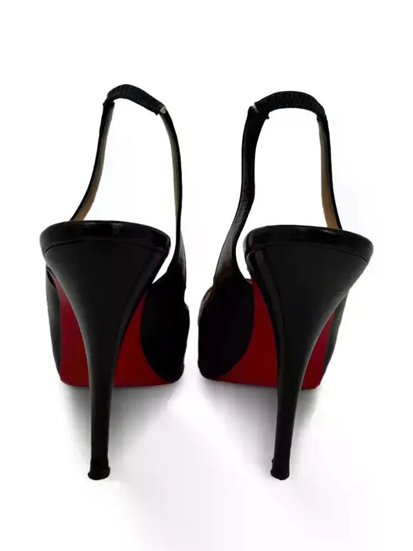 CHRISTIAN LOUBOUTIN Peep Toe Platform Slingback Pumps
