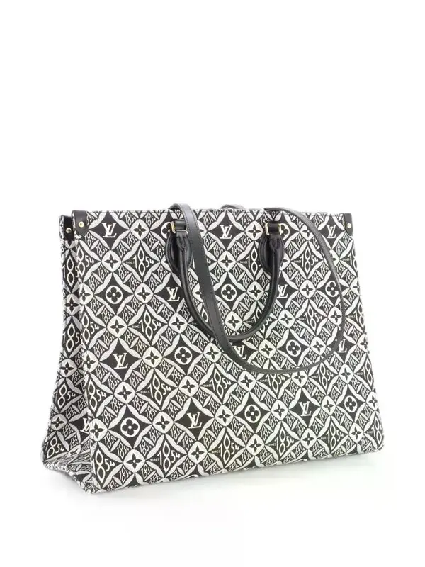 LOUIS VUITTON Onthego Limited Edition Monogram Jacquard Gm Tote Bag - Black