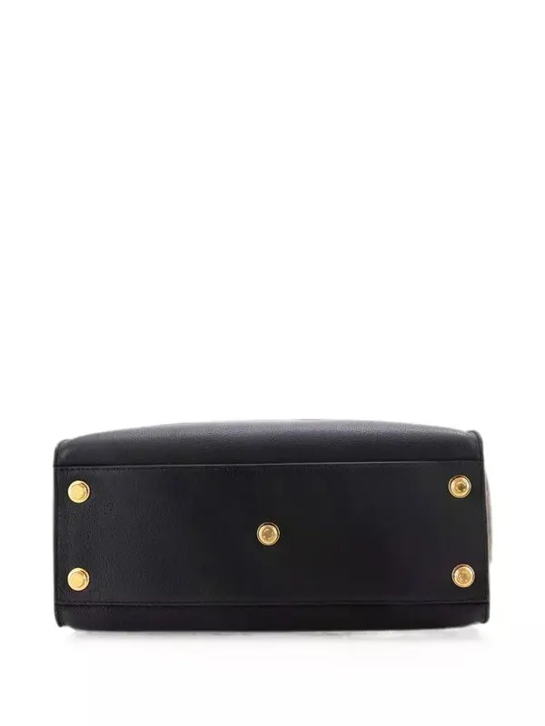 LOUIS VUITTON On My Side Leather With Monogram Canvas Mm Tote Bag