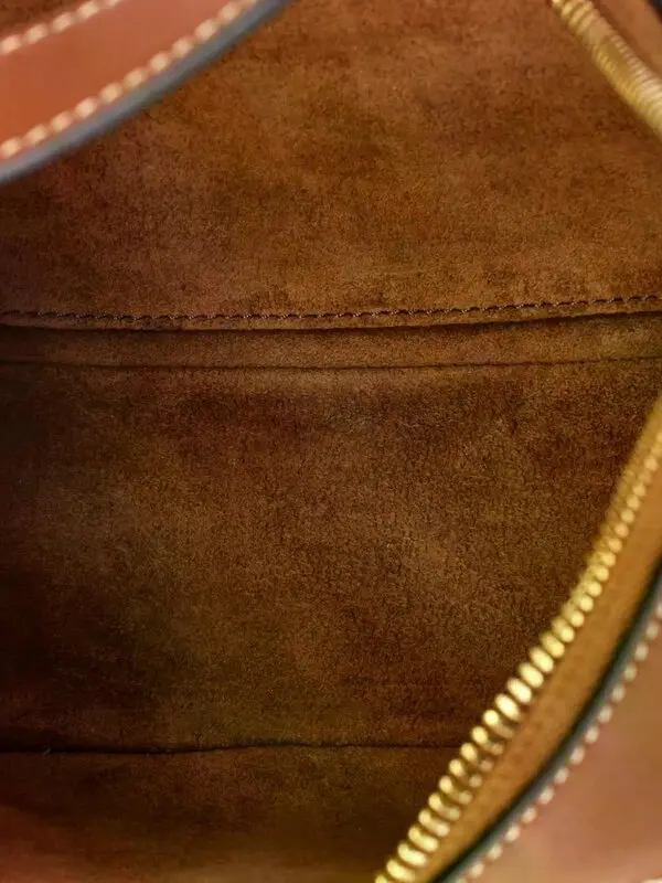 Celine Ava Bag Triomphe Embroidery Leather Shoulder Bag