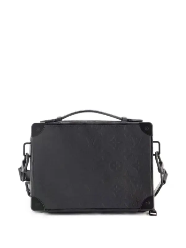 LOUIS VUITTON Handle Soft Trunk Bag Monogram Taurillon Leather Crossbody Bag