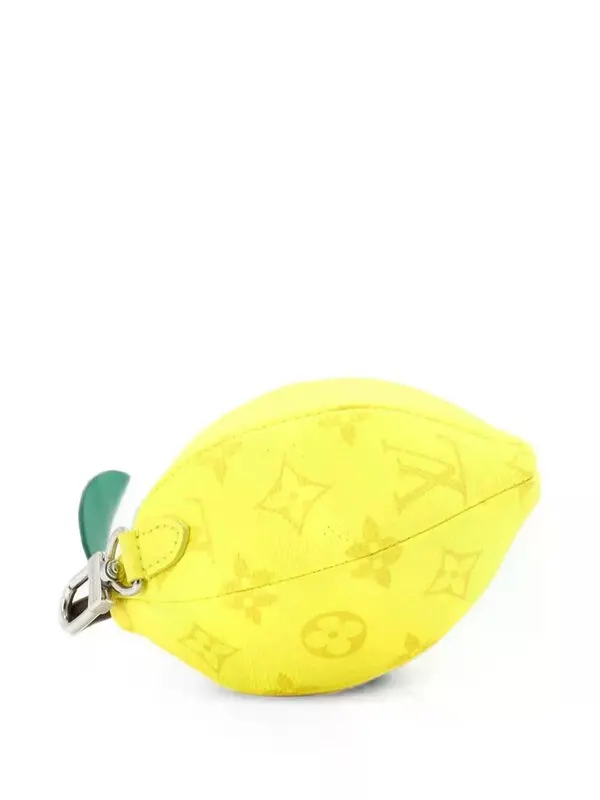 LOUIS VUITTON Lemon Limited Edition Colored Monogram Canvas Pouch - Yellow