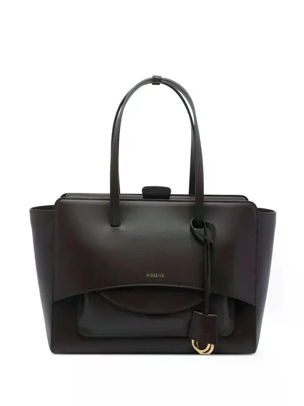 HIDESINS Medium Flap Flip-top Leather Tote Bag