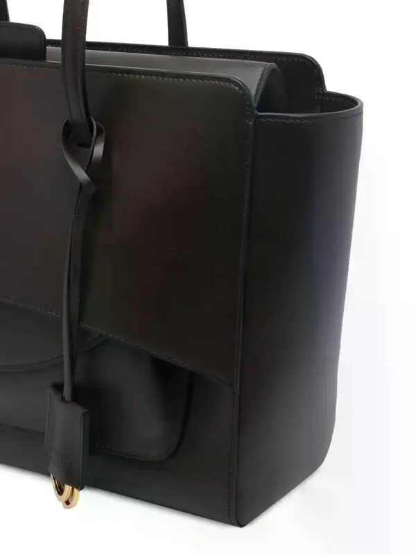 HIDESINS Medium Flap Flip-top Leather Tote Bag