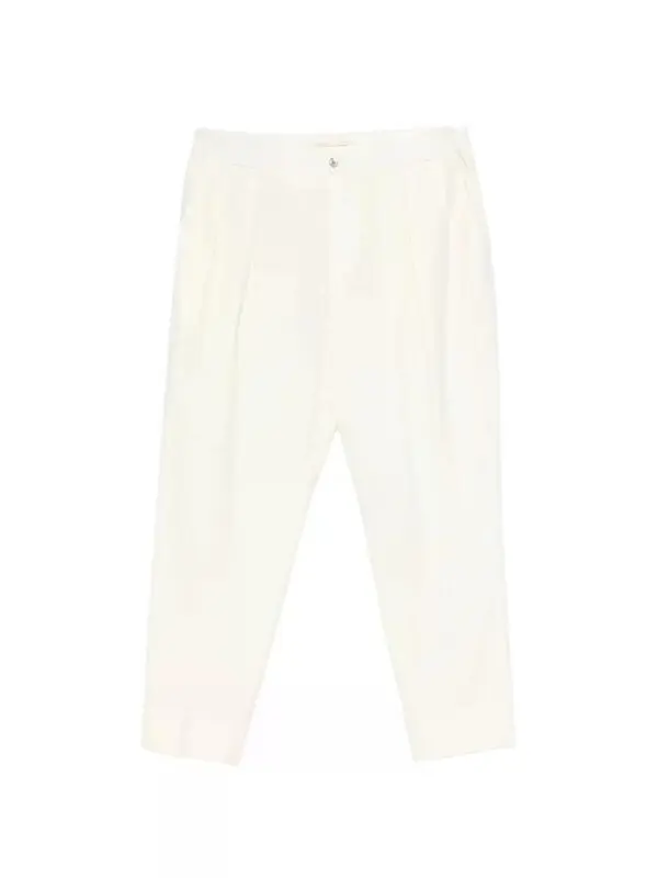 BRIGLIA 1949 Pleated Detail Cropped Trousers