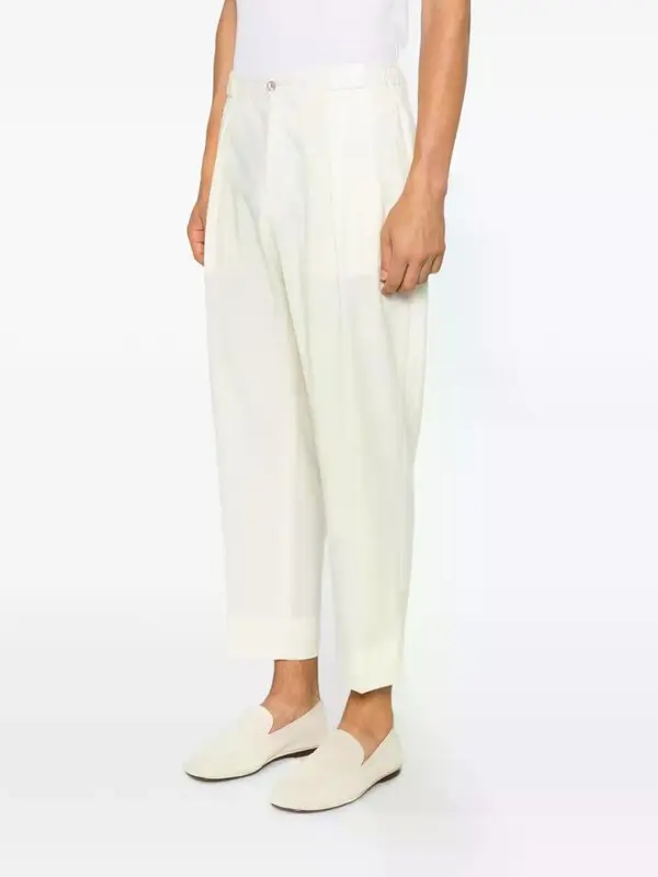 BRIGLIA 1949 Pleated Detail Cropped Trousers