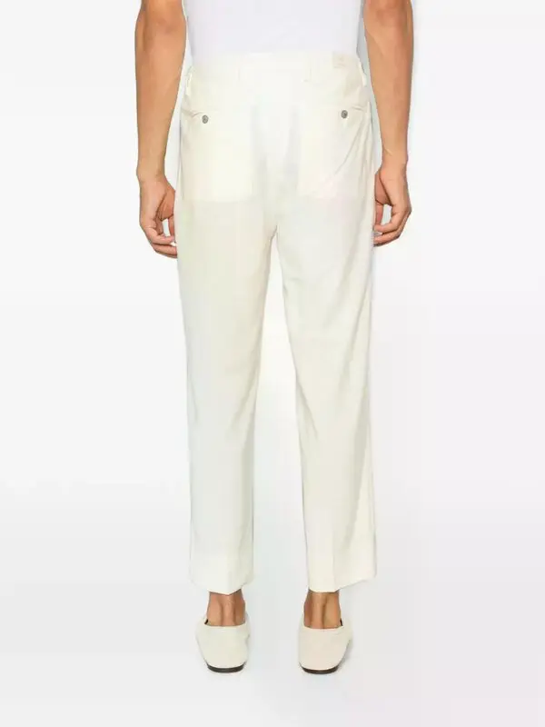 BRIGLIA 1949 Pleated Detail Cropped Trousers