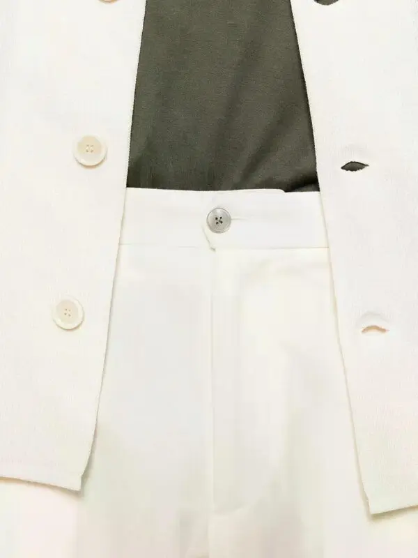BRIGLIA 1949 Pleated Detail Cropped Trousers
