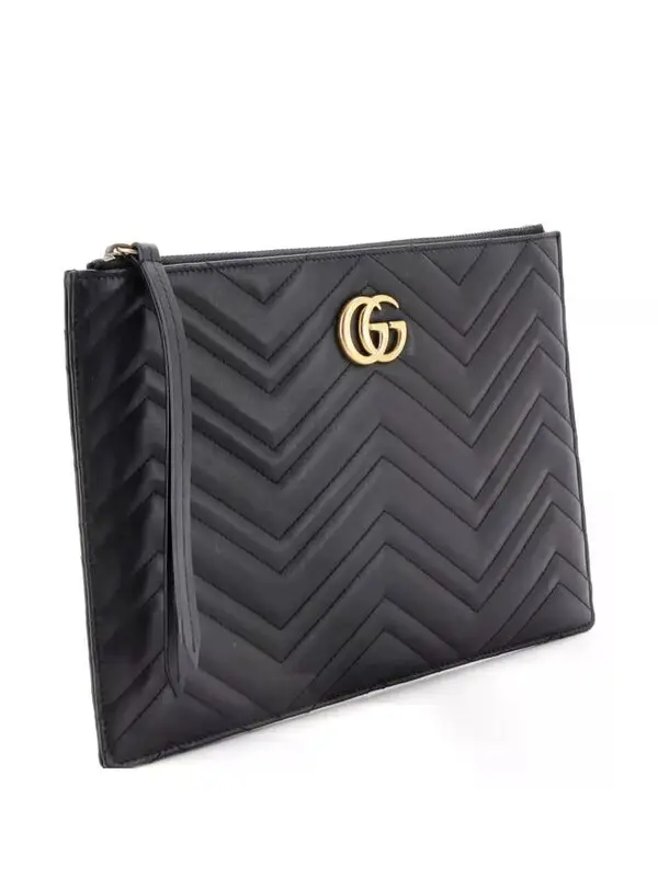 Gucci Gg Marmont Matelasse Leather Pouch