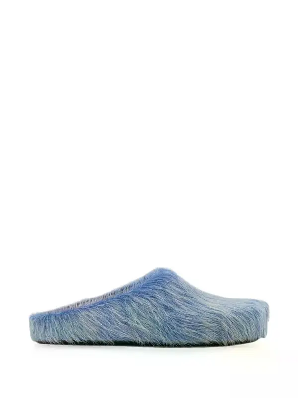 Marni Fussbett Calf-hair Mules - Blue