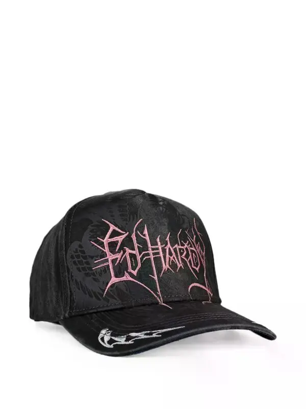 Ed Hardy Cyber Logo Satin Trucker Hat