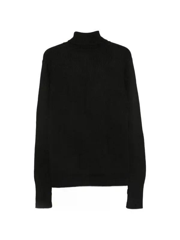 Barena Venezia Ribbed-knit Roll-neck Sweater - Black