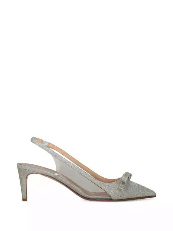 Red Valentino Glitter Bow-detail Slingback Pumps