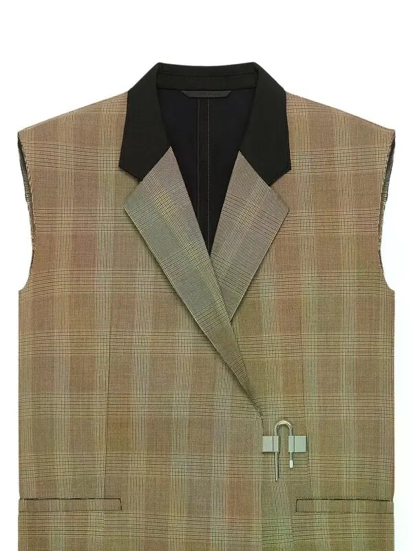 Givenchy Prince Of Wales Check Sleeveless Jacket