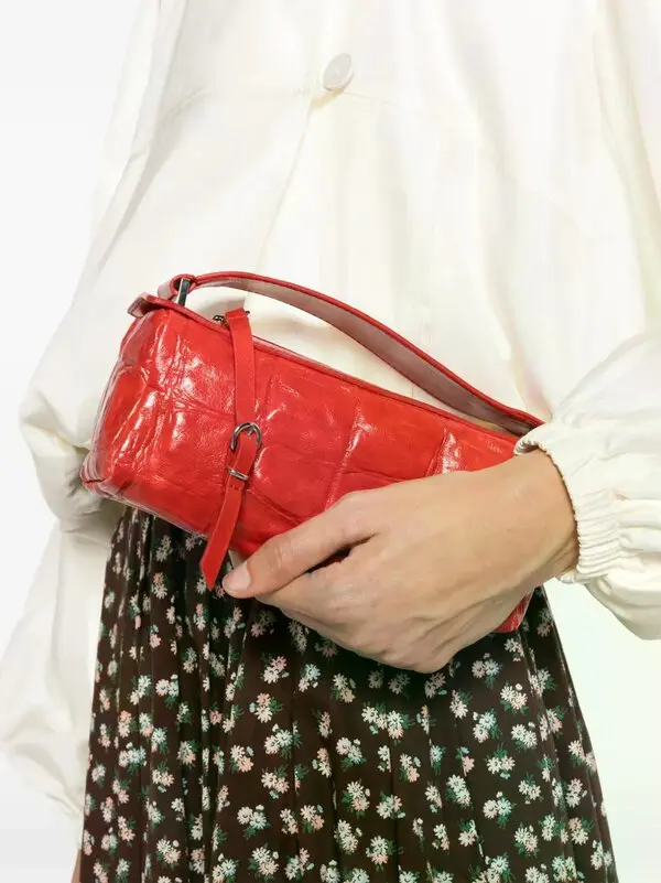 MSGM Crocodile-effect Buckle-detail Tote Bag
