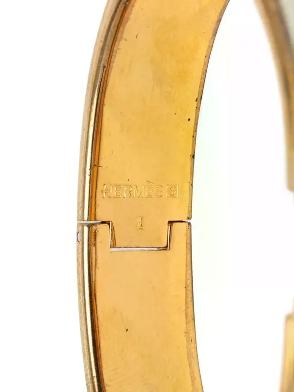 Hermès Narrow Enamel Clic H Bracelet Pm Costume Bracelet