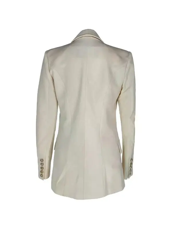 Balmain Double-breasted Fray-trimmed Blazer