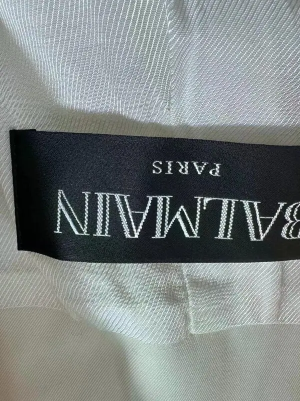Balmain Double-breasted Fray-trimmed Blazer