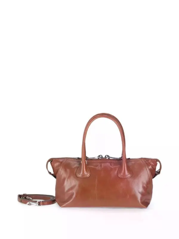 Miu Miu Logo-embossed Leather Tote Bag