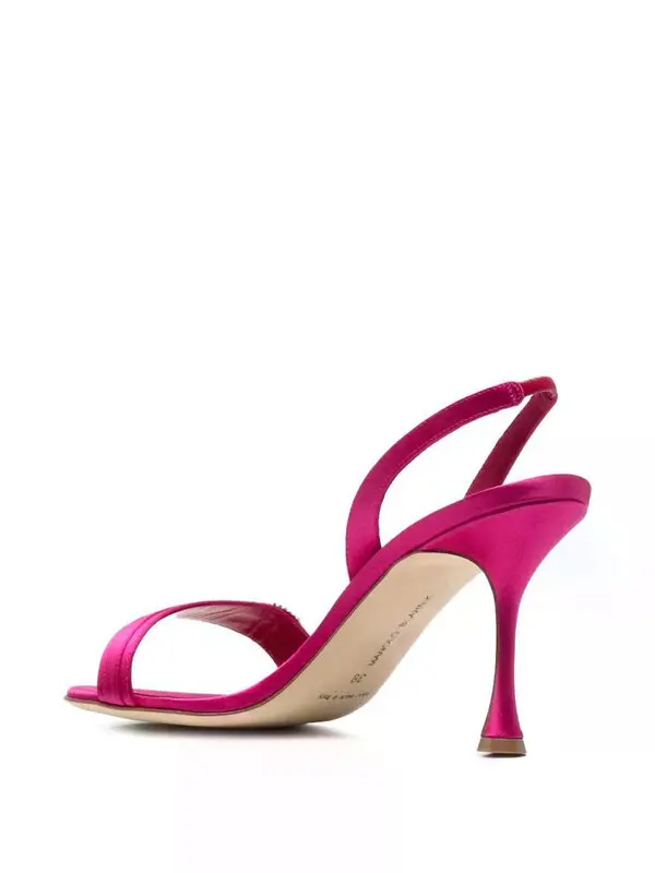 Manolo Blahnik Crystal-embellished Slingback Sandals - Pink