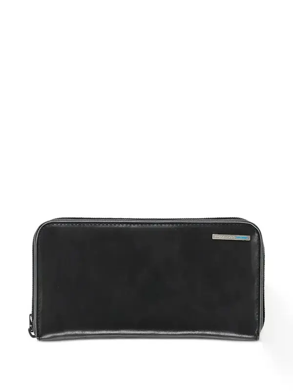 PIQUADRO Zip-around Leather Wallet - Black