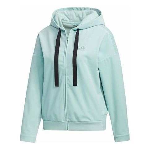 Adidas Velour Full-zip Hooded Jacket