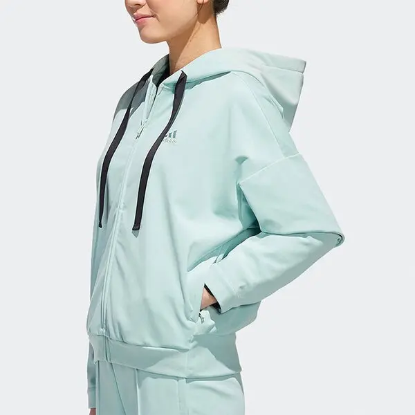 Adidas Velour Full-zip Hooded Jacket