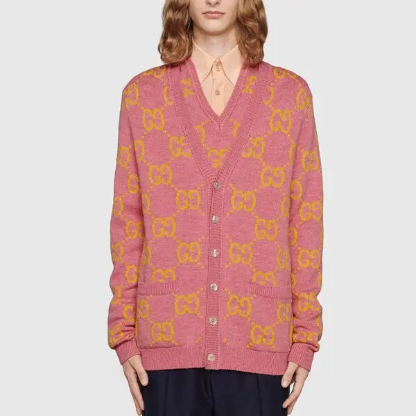 Gucci Gg Intarsia-knit Cardigan