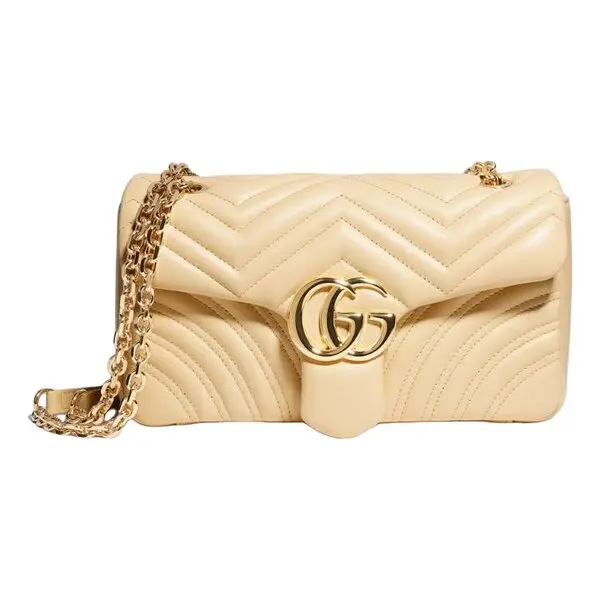 Gucci Gg Marmont Medium Shoulder Bag - Light Yellow