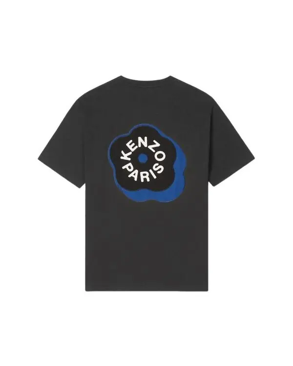 Kenzo Boke Flower 2.0 Embroidered Oversized T-shirt In Cotton - Black