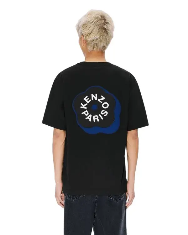 Kenzo Boke Flower 2.0 Embroidered Oversized T-shirt In Cotton - Black