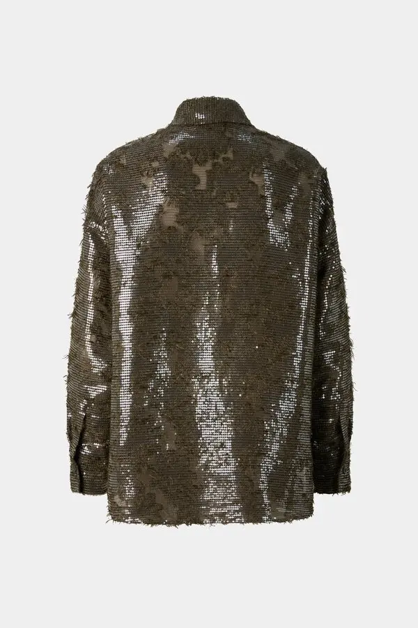 Bogner Florence Sequin Shirt Blouse - Olive