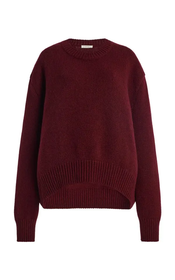 THE ROW Parth Cashmere Sweater - Burgundy