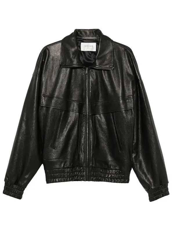 Saint Laurent Lamb Nappa Leather Jacket With Bubble Effect