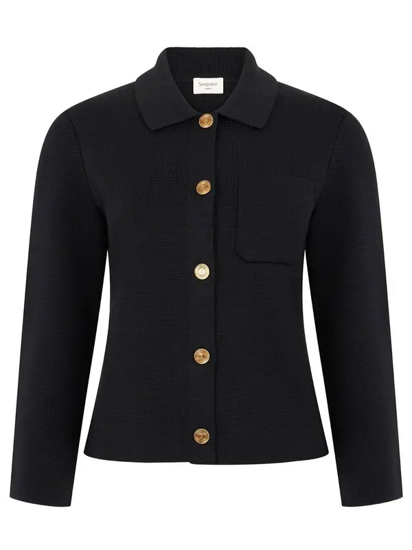 Saint Laurent Wool Polo Cardigan