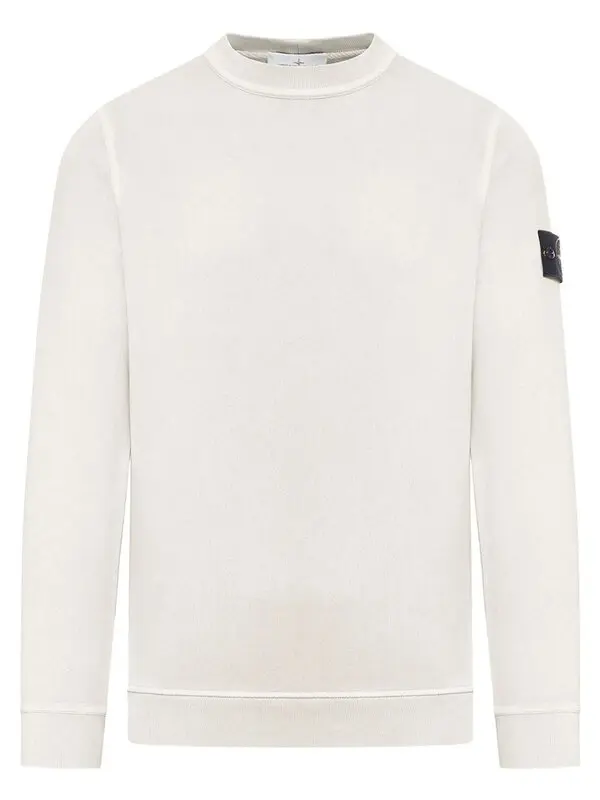 Stone Island Crew Neck Sweatshirt In Cotton Jersey