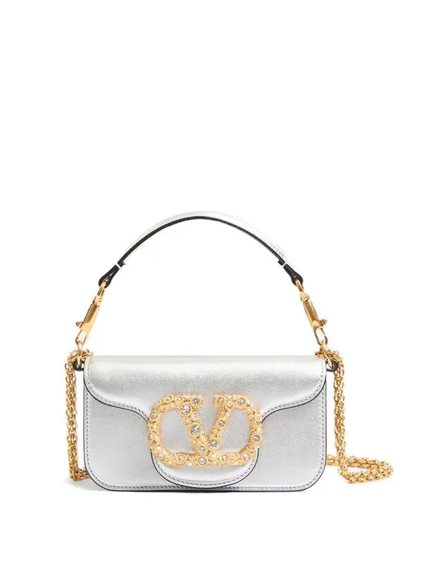 Valentino Garavani Small Shoulder Bag Locò In Lamin