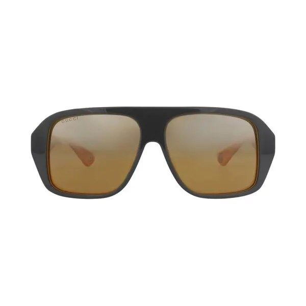 Gucci Aviator-frame Recycled Acetate Sunglasses /yellow/silver