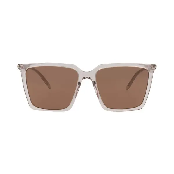 Saint Laurent Square Frame Sunglasses - Tan