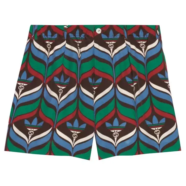 Gucci X Adidas Trefoil Print Shorts /green