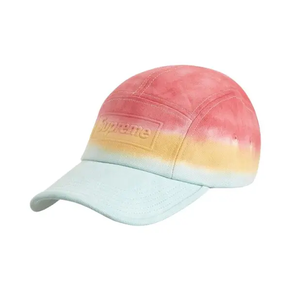 Supreme Embossed Denim Camp Cap Dip Dye - Red