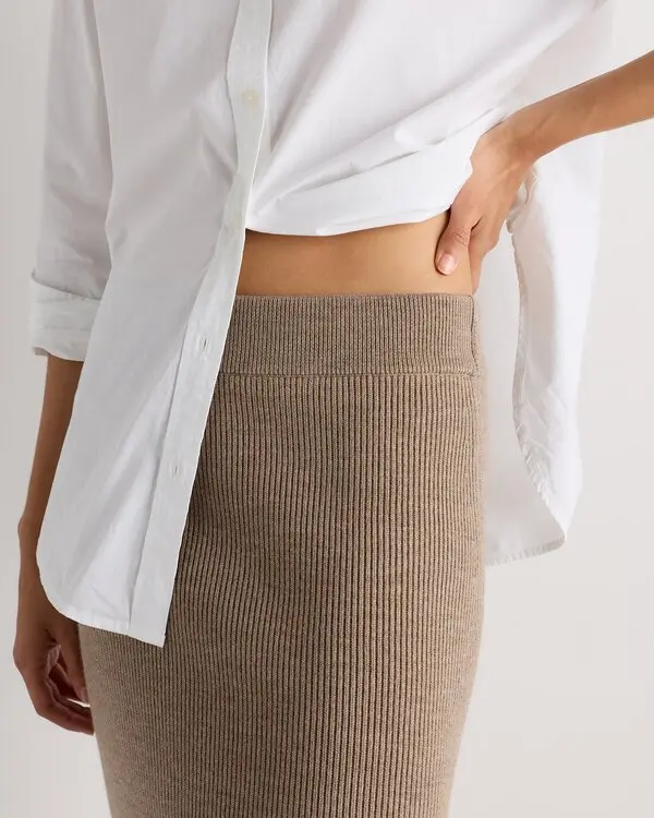 Quince Australian Merino Wool Midi Skirt
