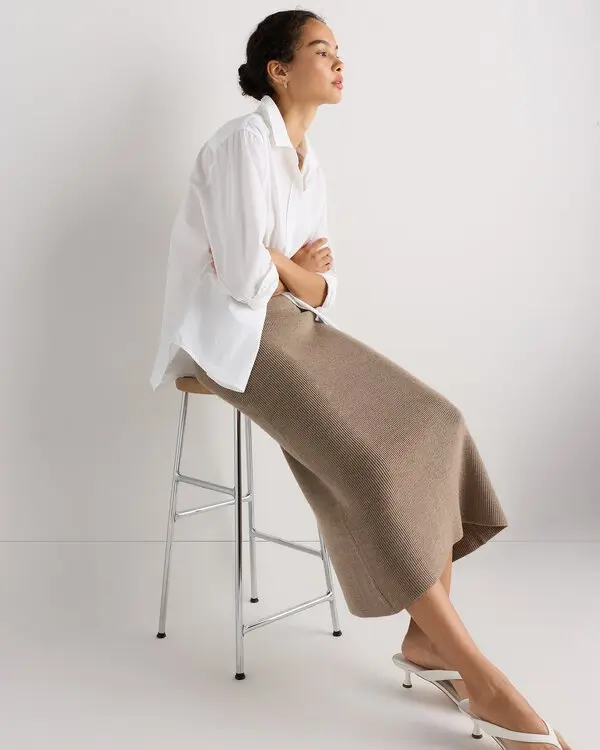Quince Australian Merino Wool Midi Skirt
