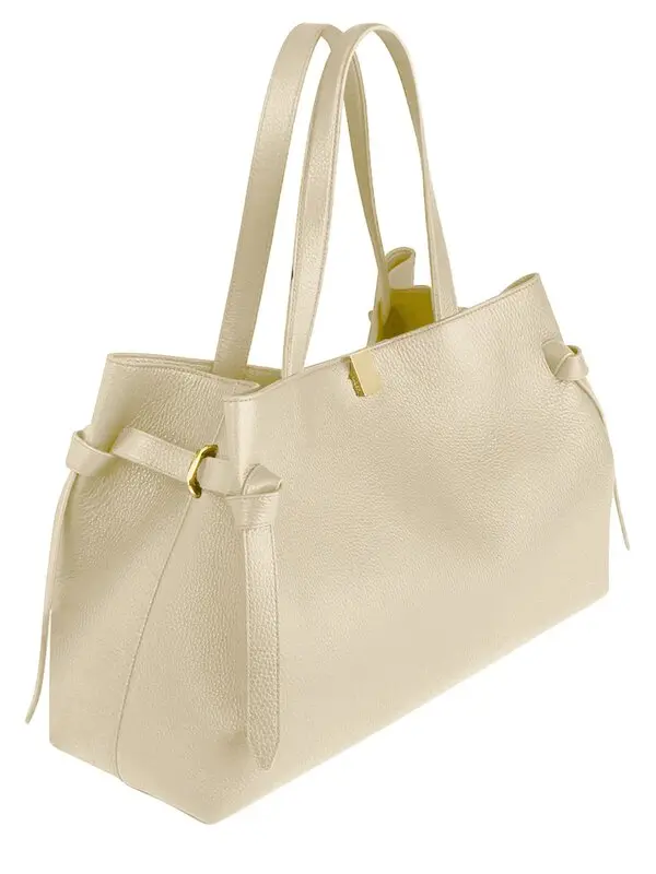 Yuzefi Gyoza Tote Bag In Leather - Brown